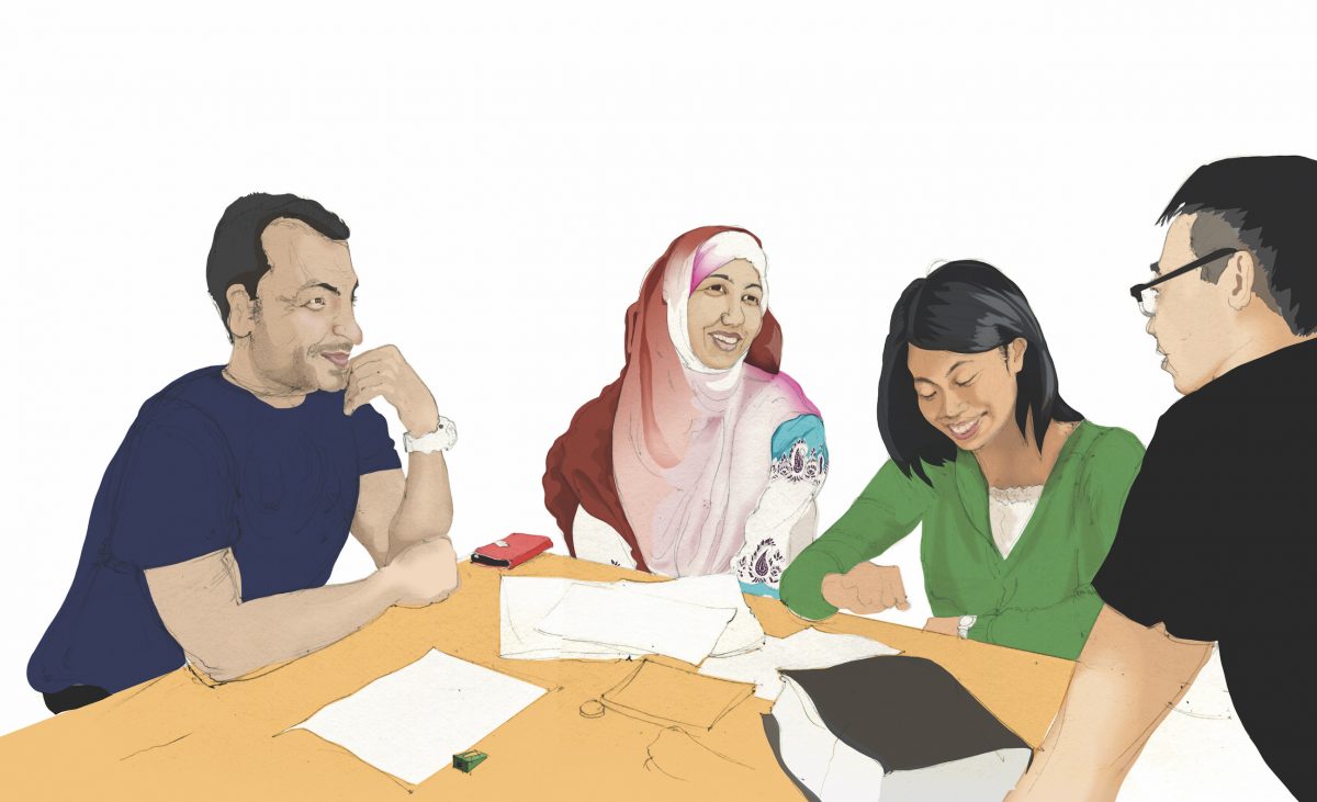 Nick Ellwood | ESOL illustrated brochure Migration Yorkshire